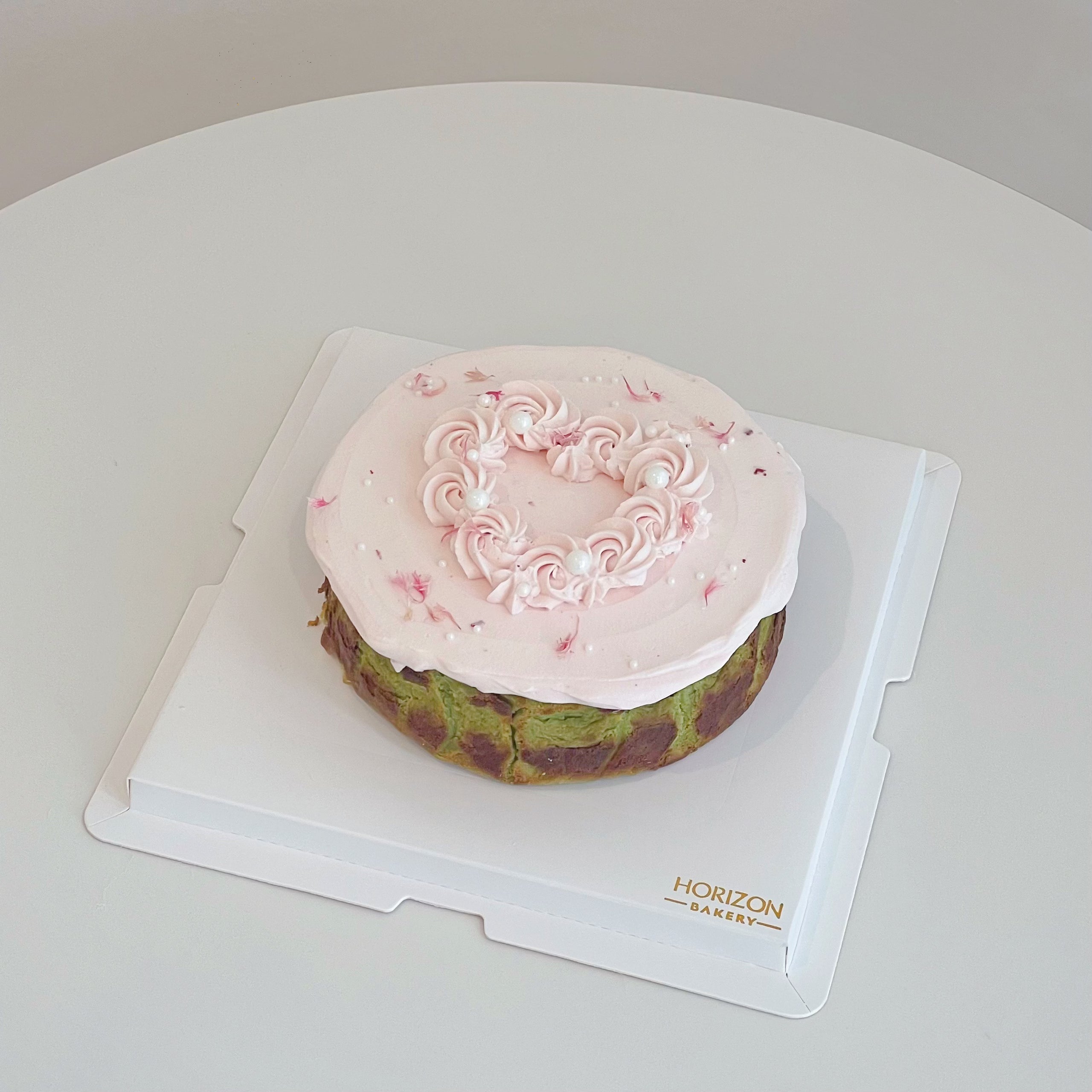 6'' Matcha Rose Basque 1/31 （3） | Horizon Bakery
